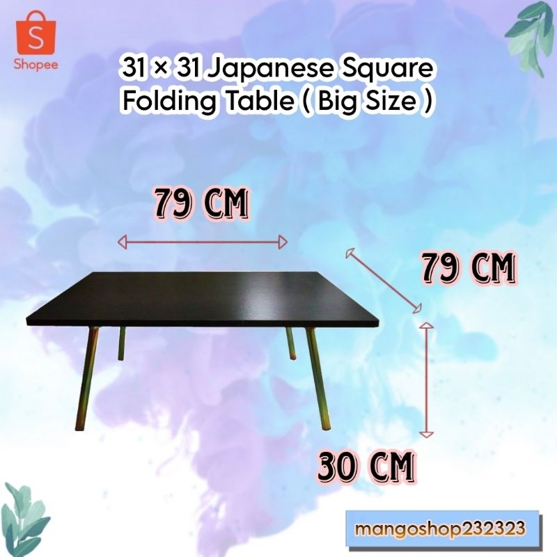 31×31 Japanese Folding Table ( Big Size ) / Meja Jepun Berlipat ...