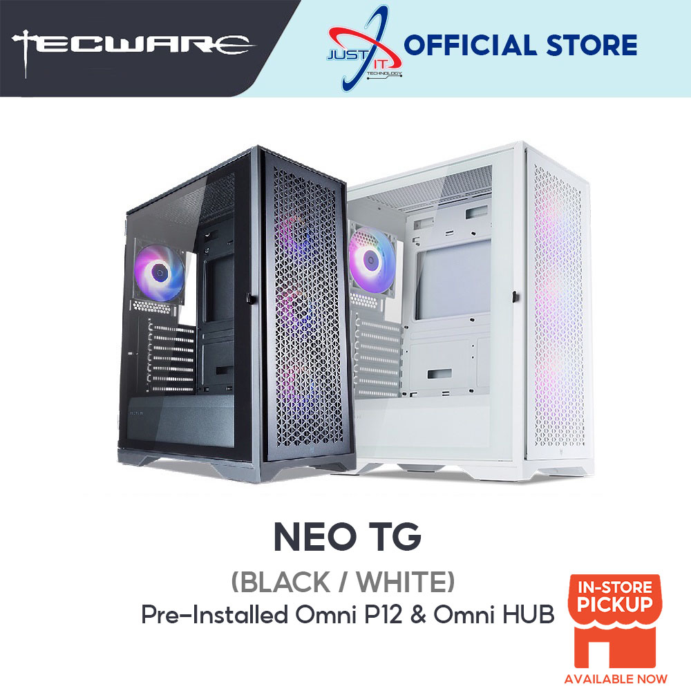TECWARE NEO TG ARGB ATX Case ( Black / White ) | Shopee Malaysia