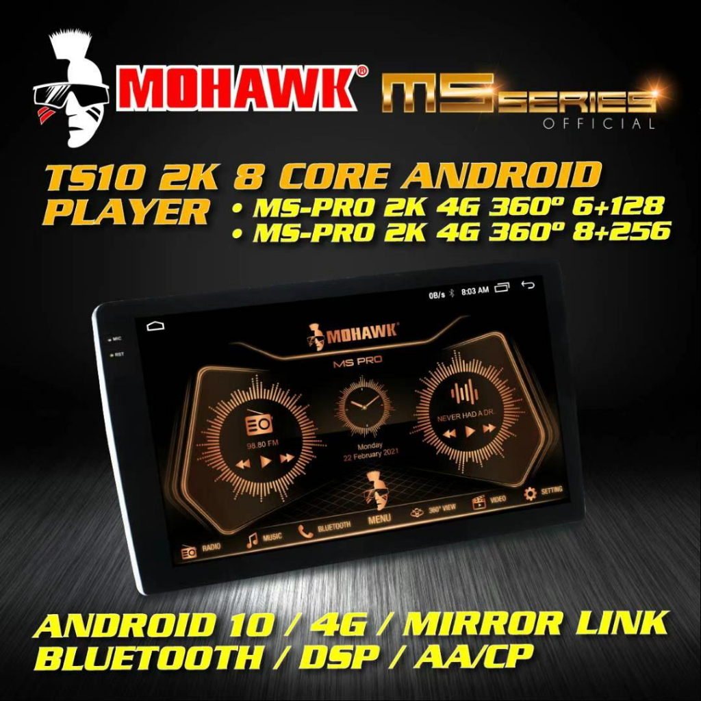 Original Mohawk MS PRO Series 2K Resolution QLED Car Android Player can ...