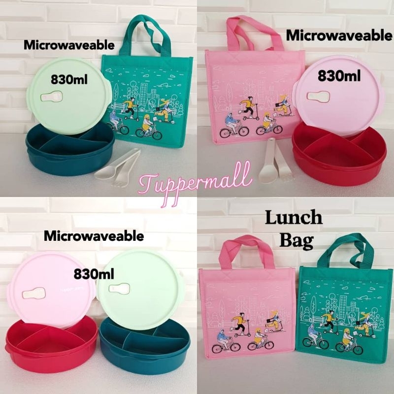 💥Ready Stock 💥(Microwaveable)Tupperware Divider Lunch Box 830ml ...