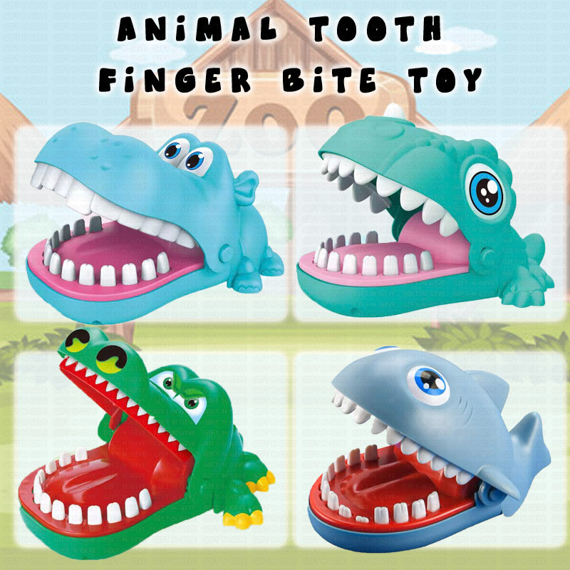Funny Crocodile Dentist Dinosaur Shark Hippo Animal Tooth Finger Mouth ...
