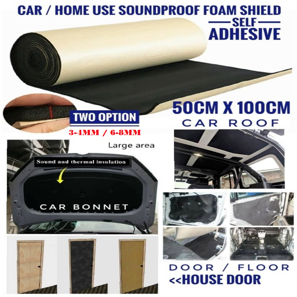 Car Sound Proof Sponge Foam Soundproofing Mat Noise Insulation Heat ...