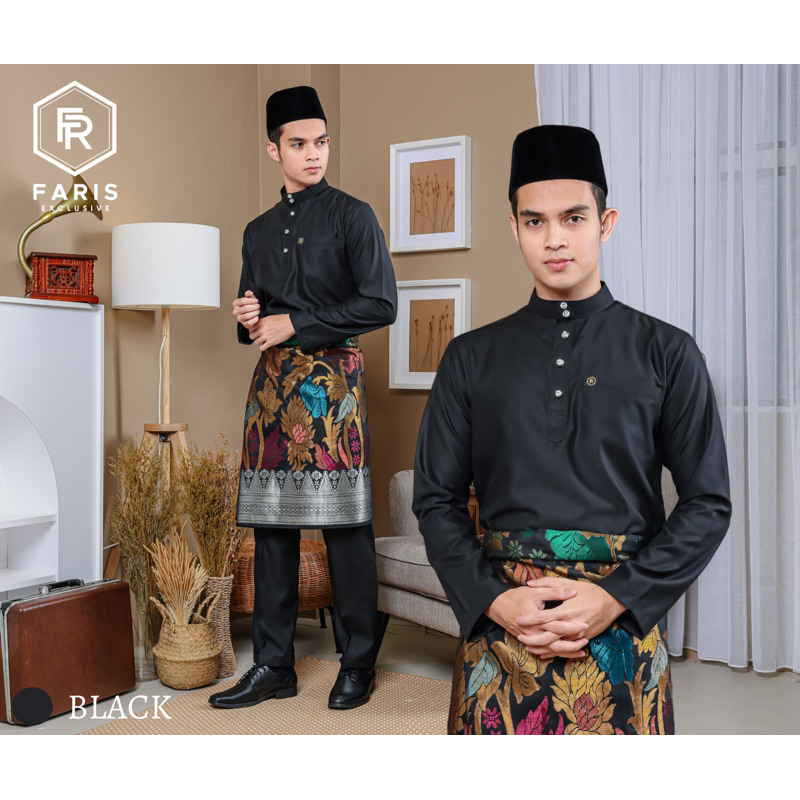 BLACK / HITAM | Baju Melayu PUTRA by Faris Exclusive 2023 | Shopee Malaysia