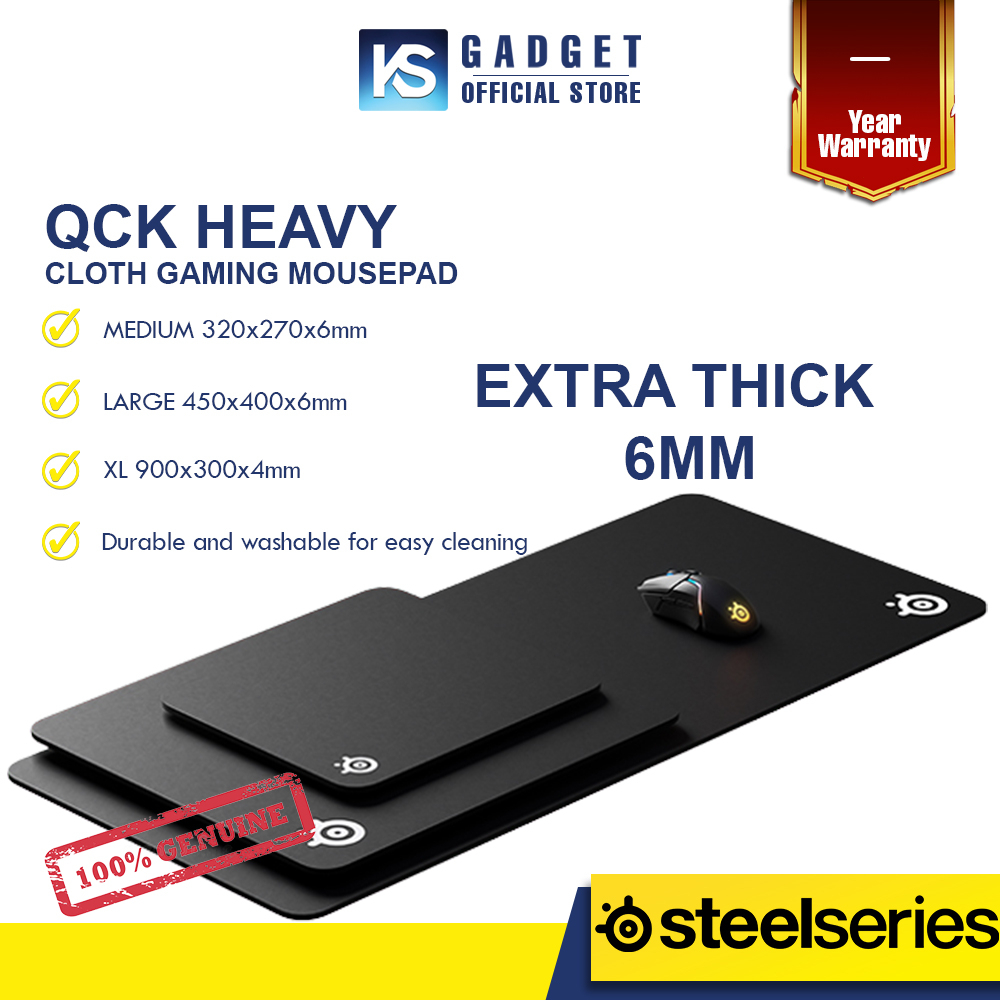SteelSeries QcK Heavy Gaming Mouse Pad Medium/Large/3XL (63836/63008 ...