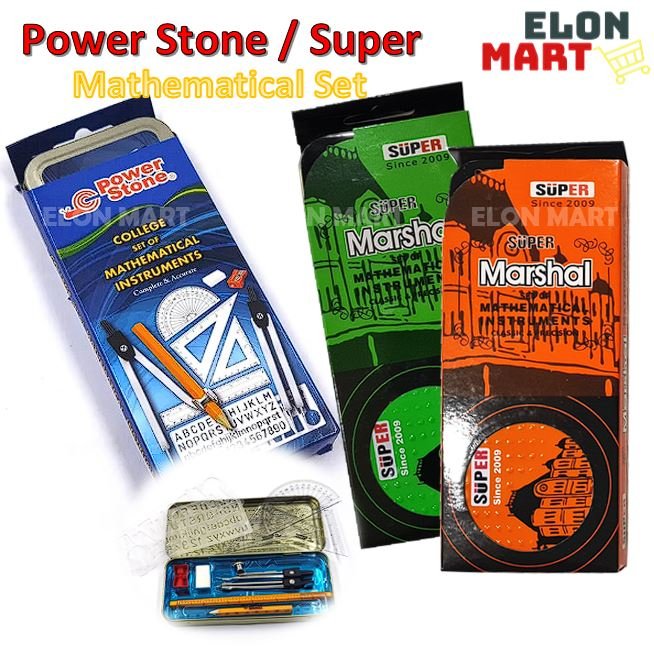 Power Stone / Super MARSHAL Mathematical Instruments Geometry Compasses ...