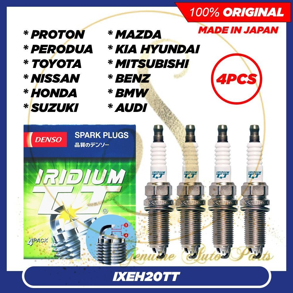 IXEH20TT DENSO IRIDIUM TT 4711#4 4PCS Almera Livina Sylphy Persona Bezza Myvi New Saga Exora ...