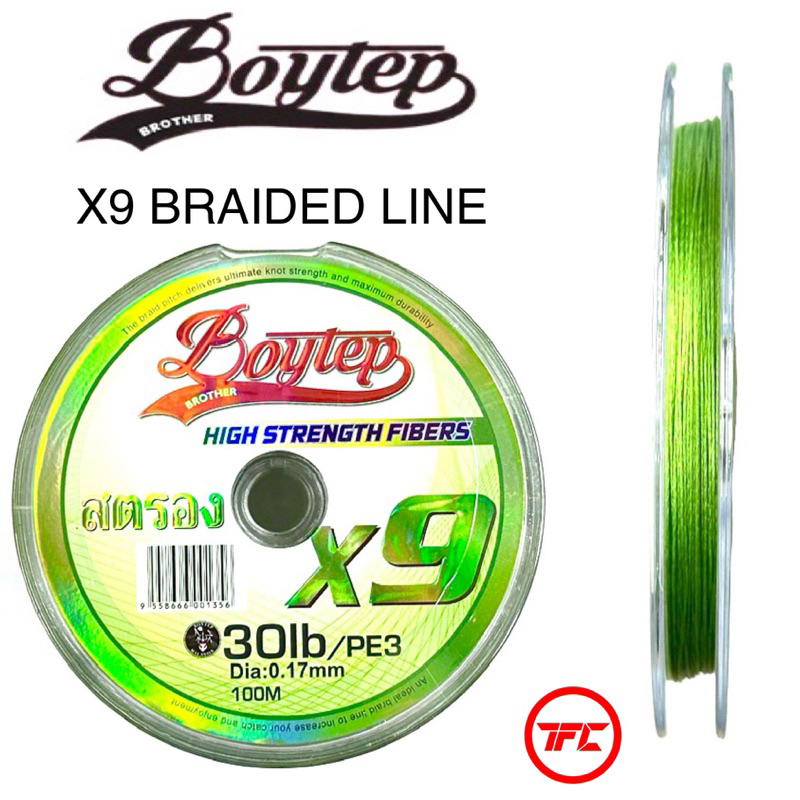Boytep X9 PE Braided Line Tali Pancing 100M Neon Green Braid | Shopee Malaysia