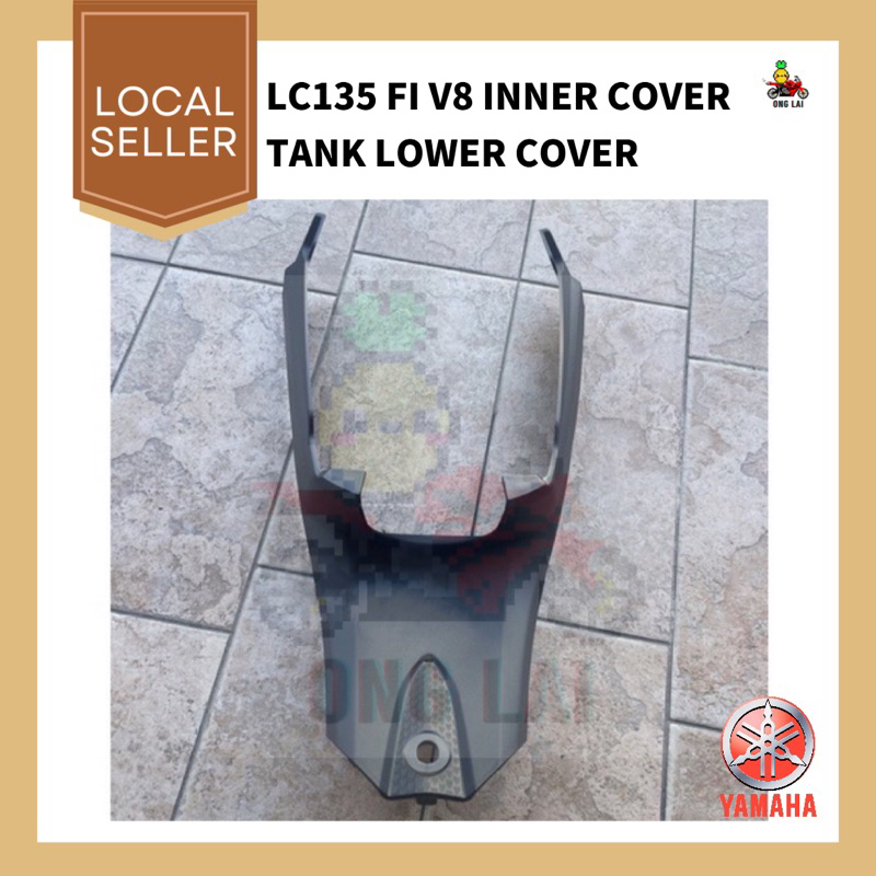 YAMAHA LC135 FI V8 TANK LOWER COVER INNER COVER ORIGINAL HITAM MATI ...