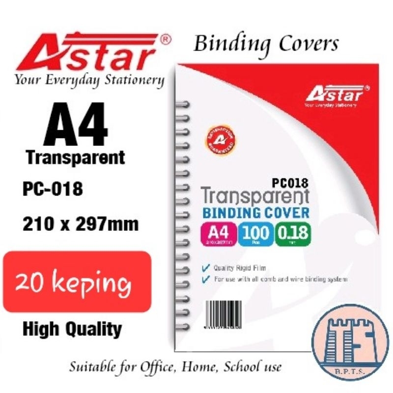 *Loose*20 sheet 0.18MM thick A4 PVC Binding Cover /Transparent Binding ...