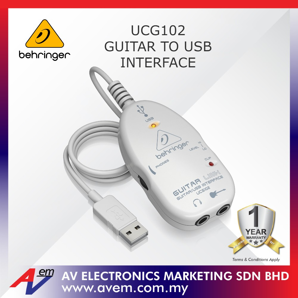 BEHRINGER GUITAR LINK UCG102 The Ultimate Guitar-to-USB Interface for ...