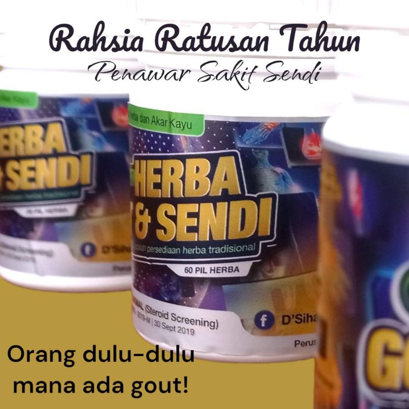 (FREE GIFT!!) Ubat Gout D'SIHAT paling bagus, berkesan dlm masa sehari ...