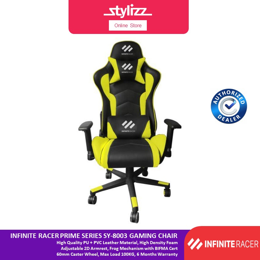 INFINITE RACER PRIME SERIES SY-8003 GAMING CHAIR - 2D ARMREST, PU + PVC ...