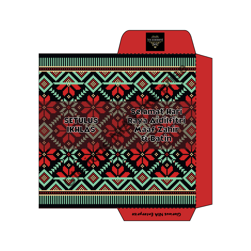 Design Sampul Duit Raya Angpau duit tak perlu lipat softcopy PDF saiz ...