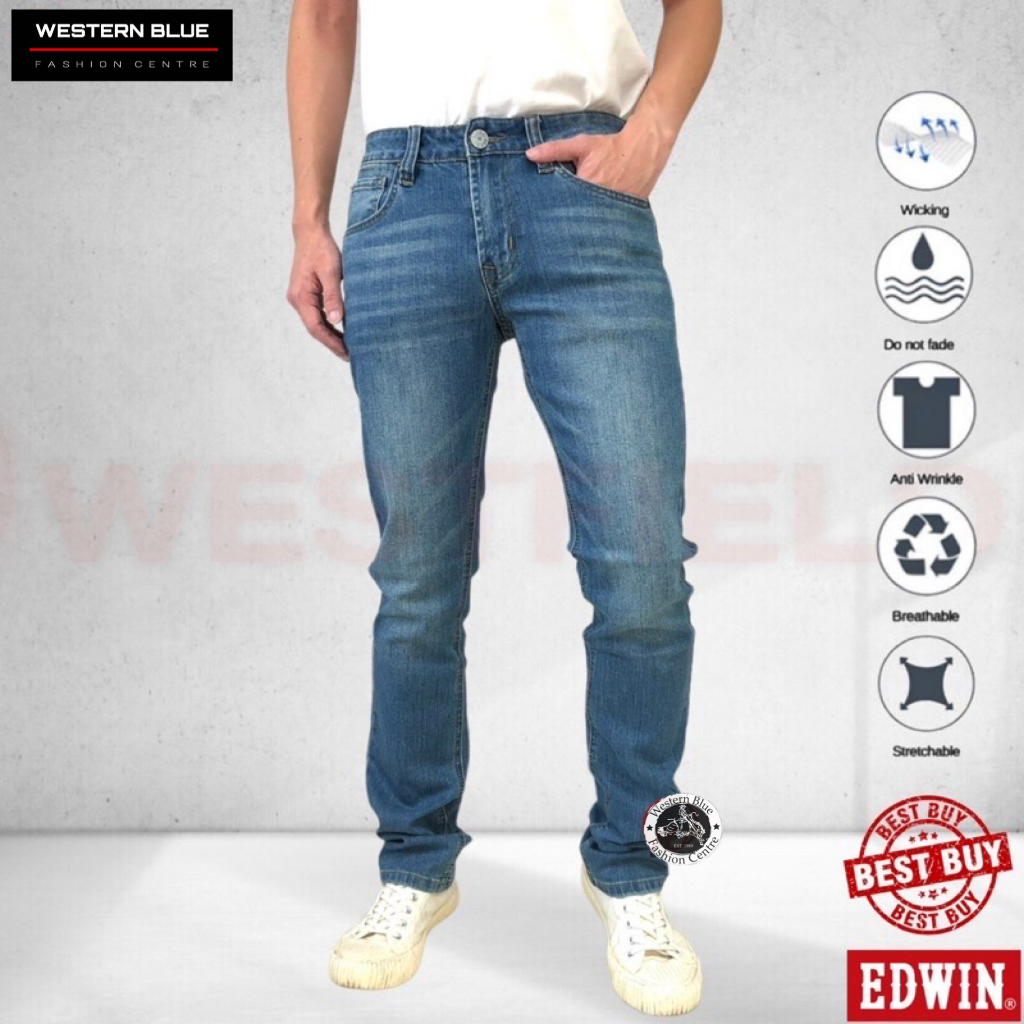 EDWIN 506 MEN'S SLIM FIT JEANS ( 7706 2629 ) | Shopee Malaysia
