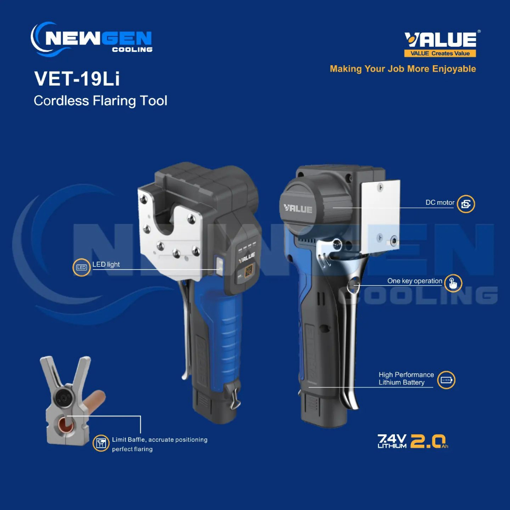 VET-19Li ELECTRICAL FLARING TOOL (NAVTEK) | Shopee Malaysia