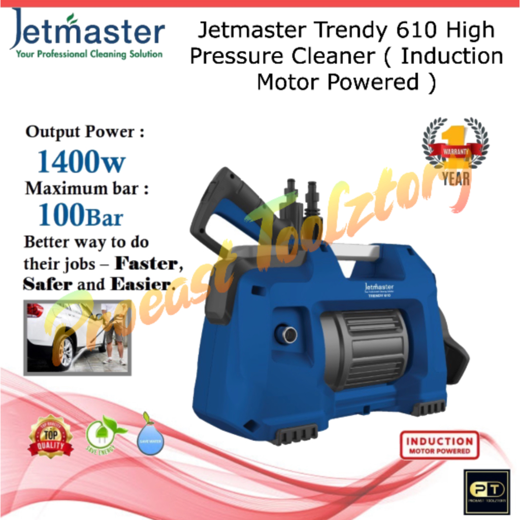 Jetmaster Trendy 610 High Pressure Cleaner ( Induction Motor Powered ...