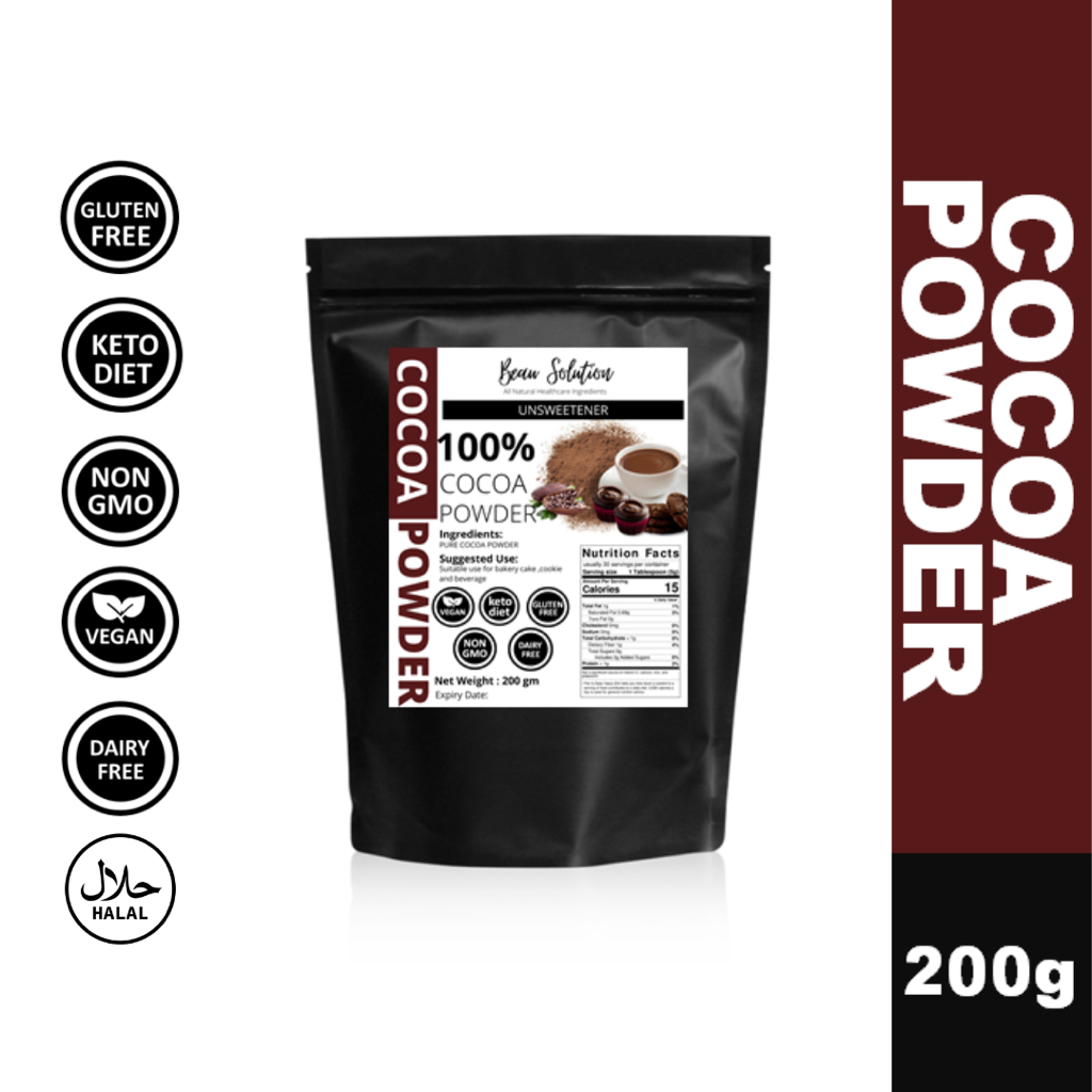 Beau Solution COCOA Powder/Dark Cocoa Powder Unsweetened(HALAL ...