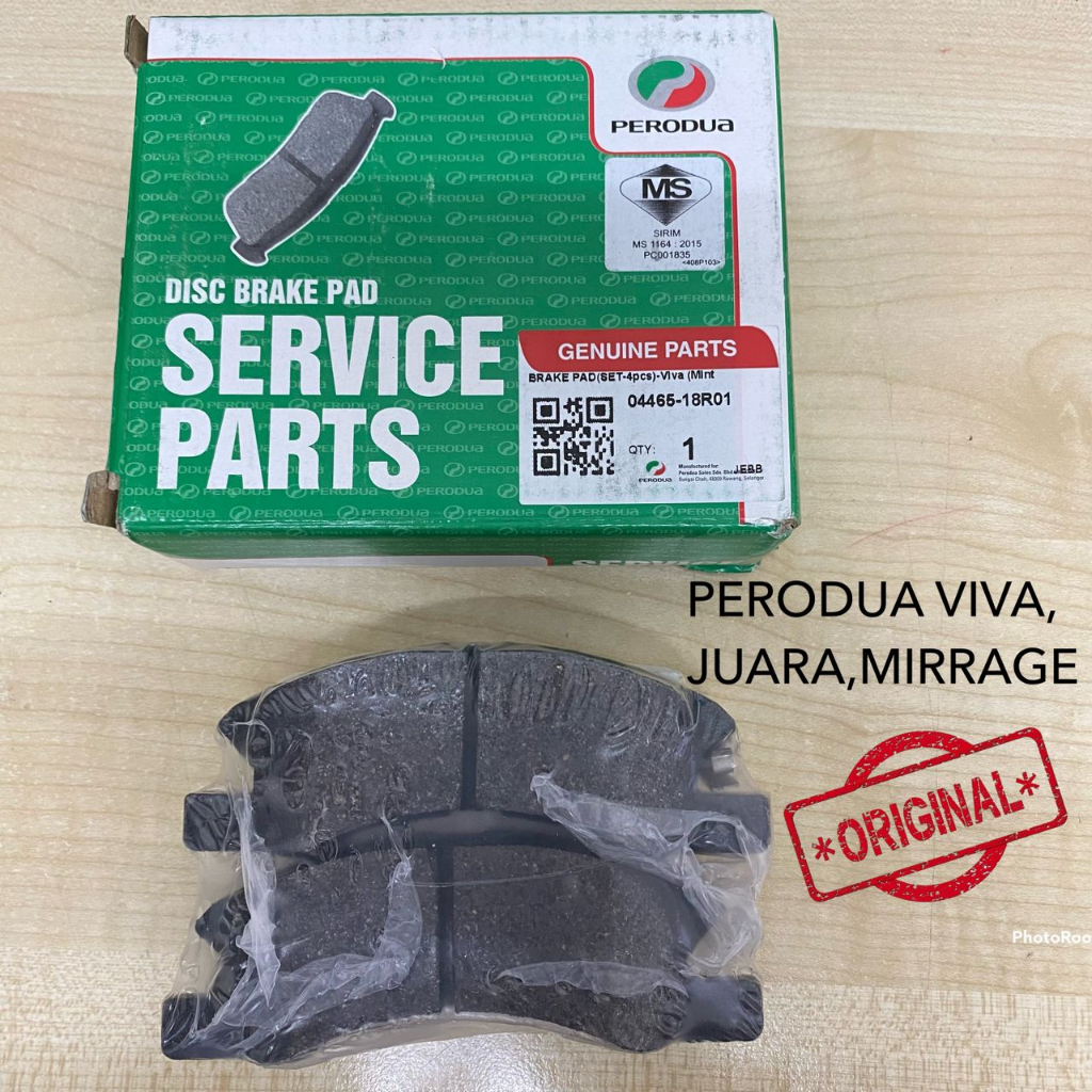ORIGINAL BRAKE PAD PRODUA VIVA,JUARA,MIRAGE | Shopee Malaysia