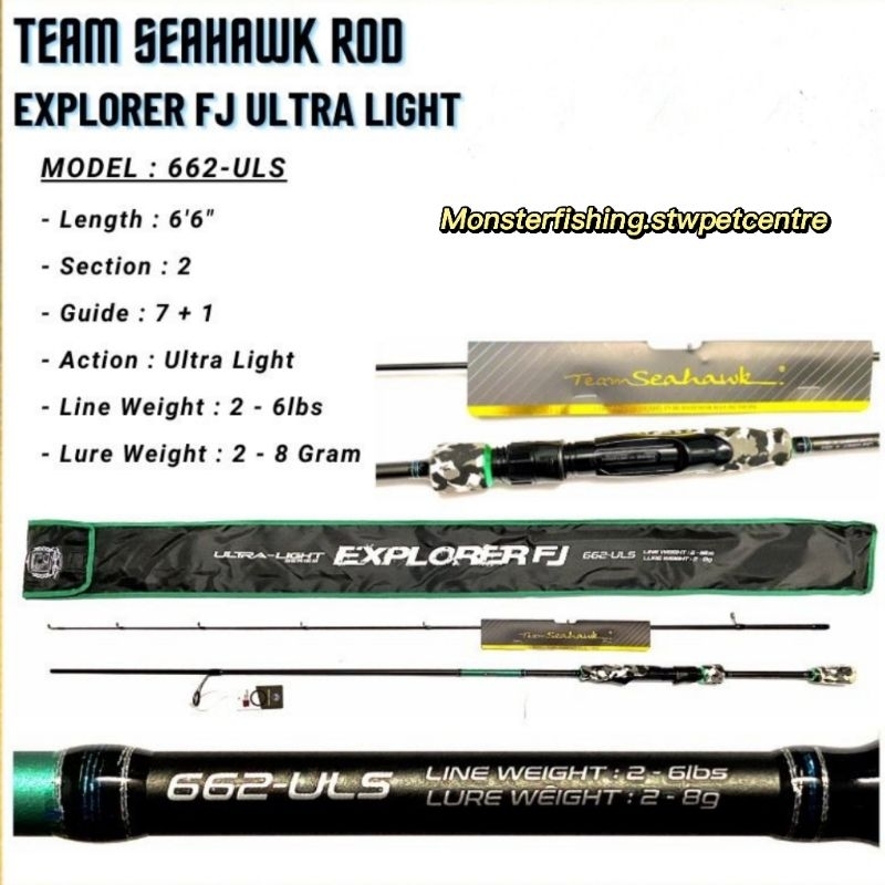 🔥Ready Stock 🔥Team Seahawk Explorer (ULS) Spinning Rod | Shopee Malaysia
