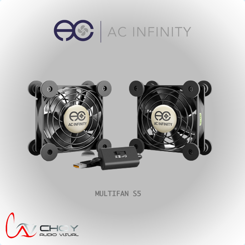 AC INFINITY MULTIFAN S5 Dual 80mm Quiet USB Cooling Fan | Shopee Malaysia