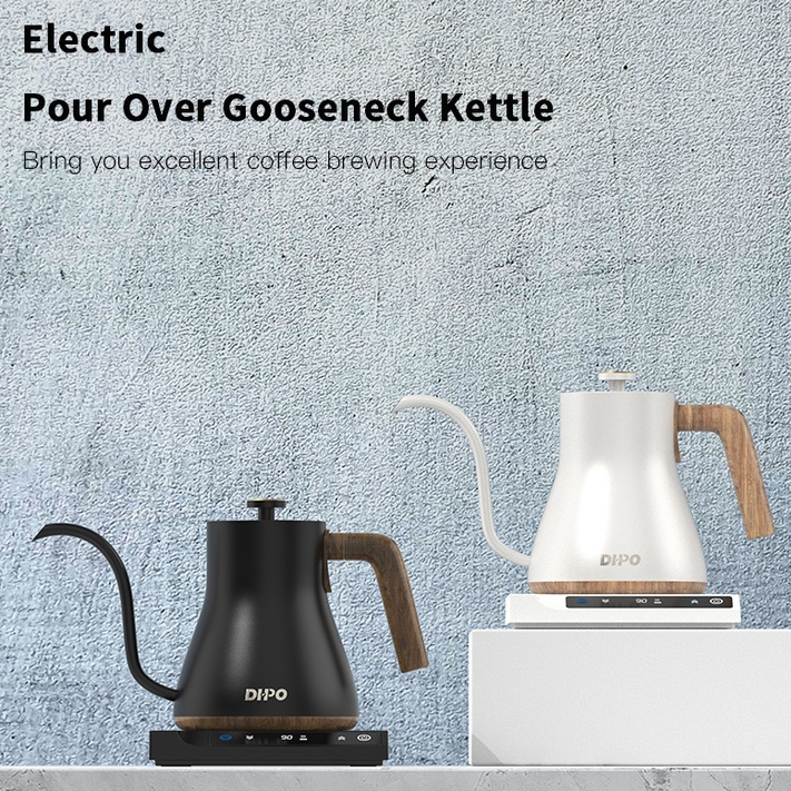 DHPO Electric Temperature Control Gooseneck Pour-Over Coffee Kettle ...