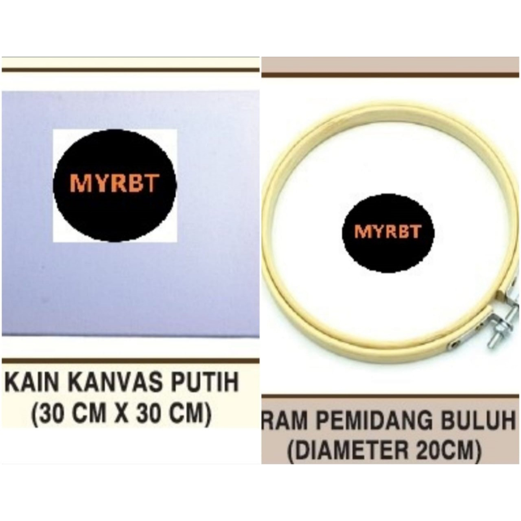 SET RAM PEMIDANG BULUH (DIAMETER 20CM)+ KAIN KANVAS PUTIH (30 CMX30CM ...