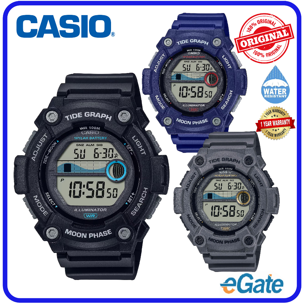 [100% Original] Casio Men's WS-1300H Tide Graph Digital Watch WS-1300H-1AV WS-1300H-2AV WS-1300H ...