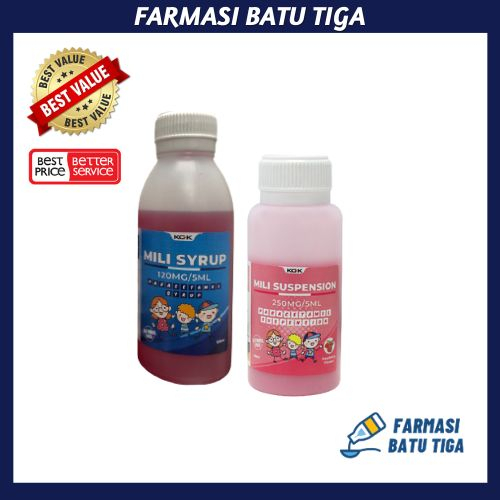 KCK MILI SYRUP (PARACETAMOL) 120MG/5ML (120ML) / MILI SUSPENSION ...