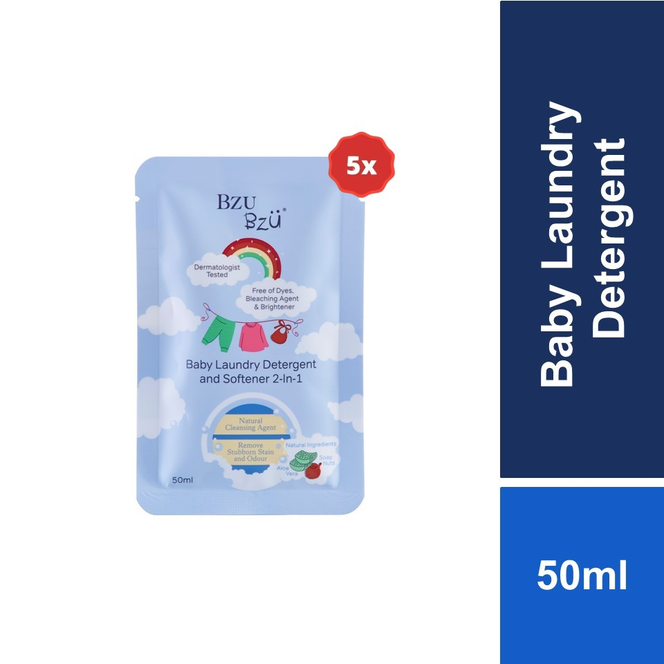 [Gift Redemption] BZU BZU Baby Laundry Detergent and Softener 50ml x 5 ...