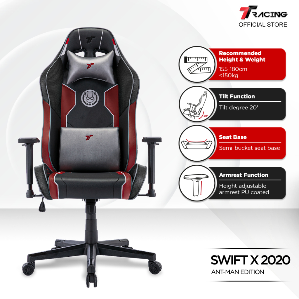 TTRacing Swift X 2020 Ant-Man Edition Gaming Chair Ergonomic Office ...
