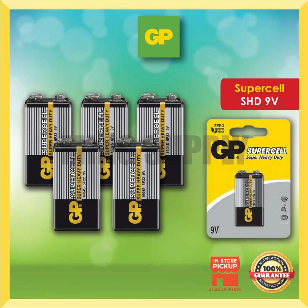 [Genuine] GP Battery Supercell Heavy Duty 9V Smart Tag Toy Car Mike ...