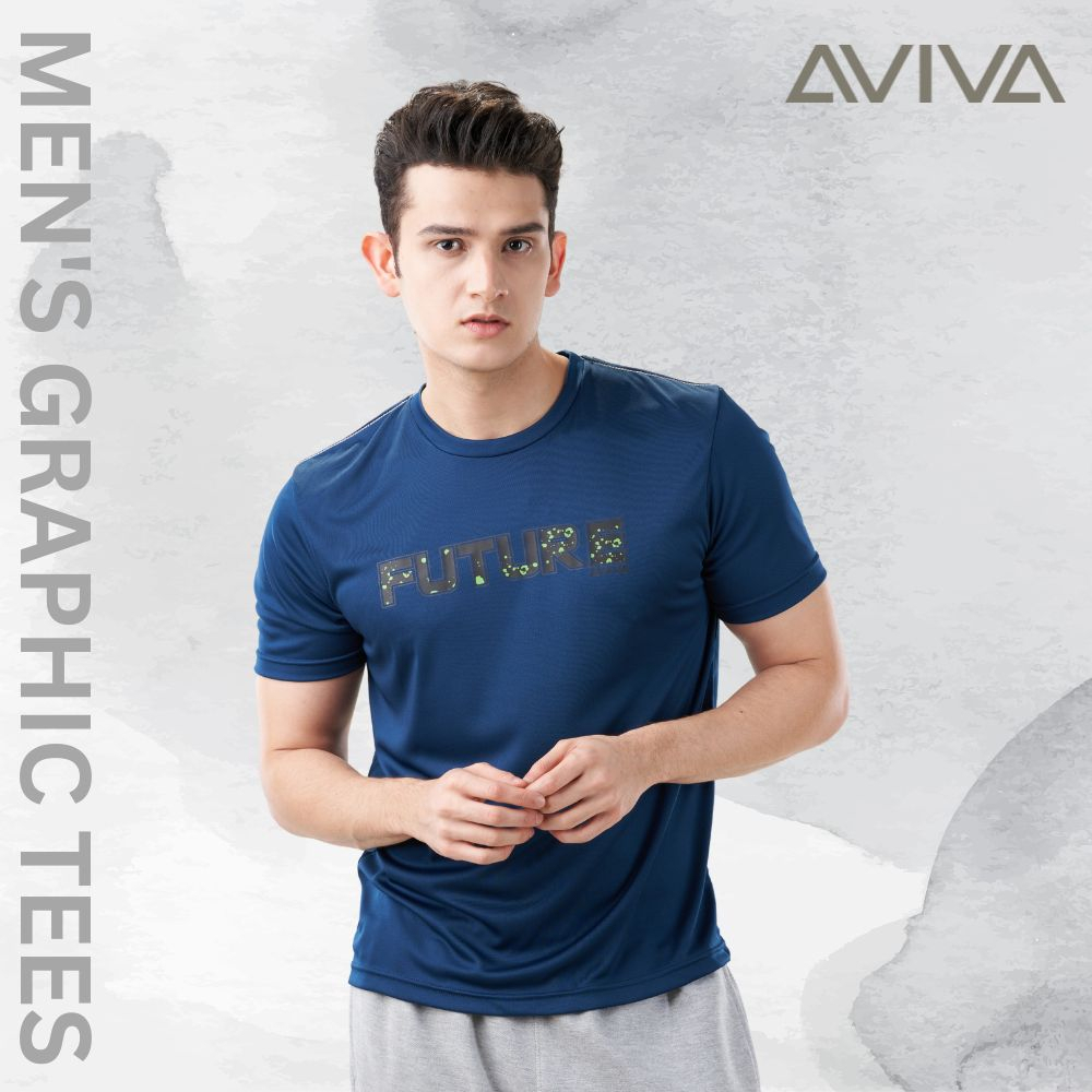 AVIVA Men's Graphic Short Sleeve Tee 8050 | Shopee Malaysia
