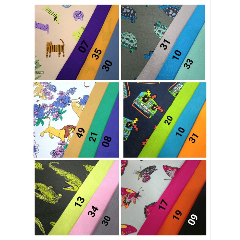 (3)Set Kain Bercorak + Plain (1meter bercorak + 1meter plain) | Shopee ...