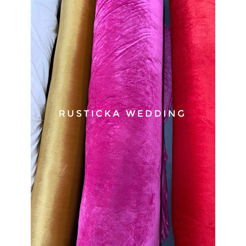 Kain Velvet Baldu Meter Wedding Backdrop Curtain Velvet Wedding ...