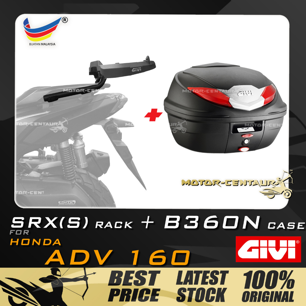 SET KOMBO KOTAK/BOX GIVI B27/B270/B32/B33/B34/B360/B42/B45/E30/E43 TOP CASE + GIVI HONDA ADV160 ...