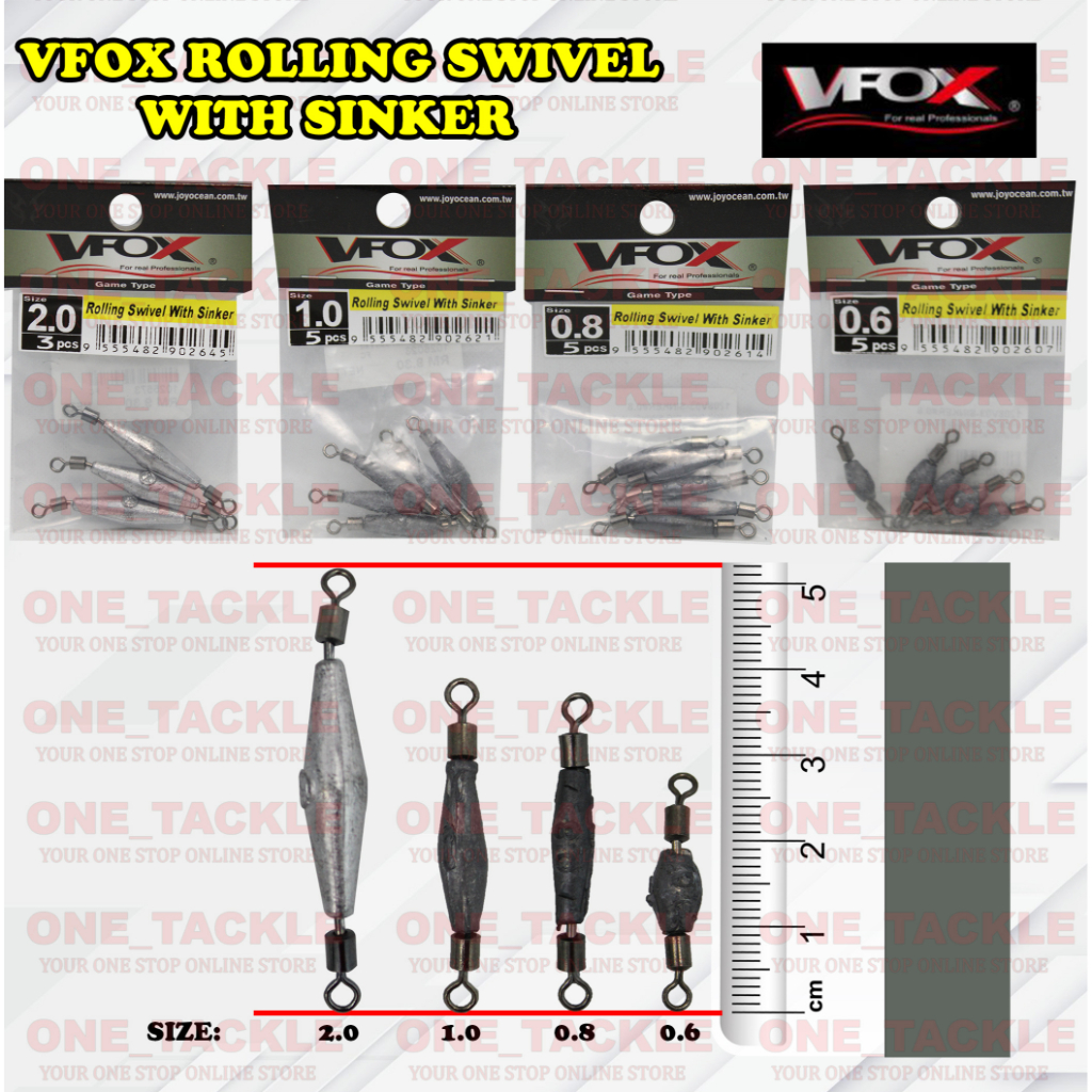 Vfox rolling swivel with sinker | Shopee Malaysia