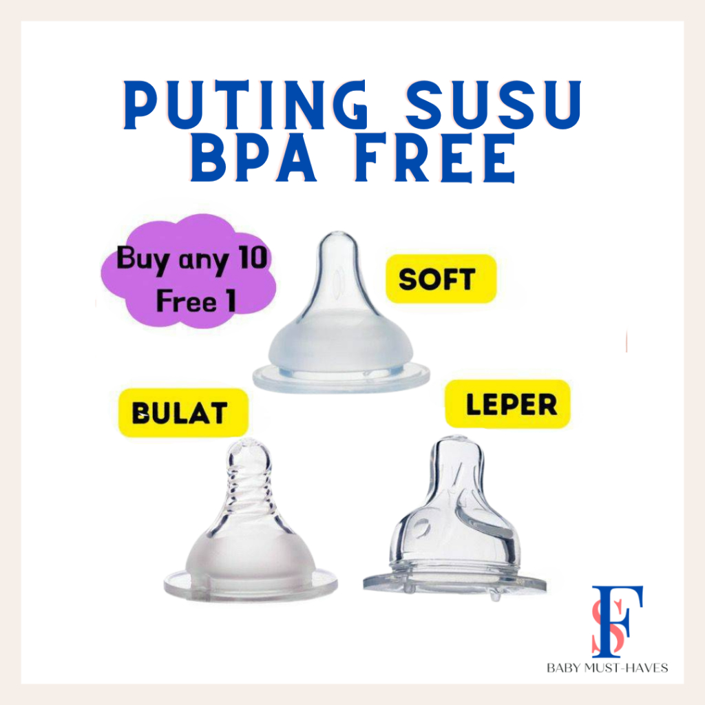 READY STOCK Puting Botol BPA free Standard Neck & Wide Neck Putting Anti Colic & Anti Tumpah ...