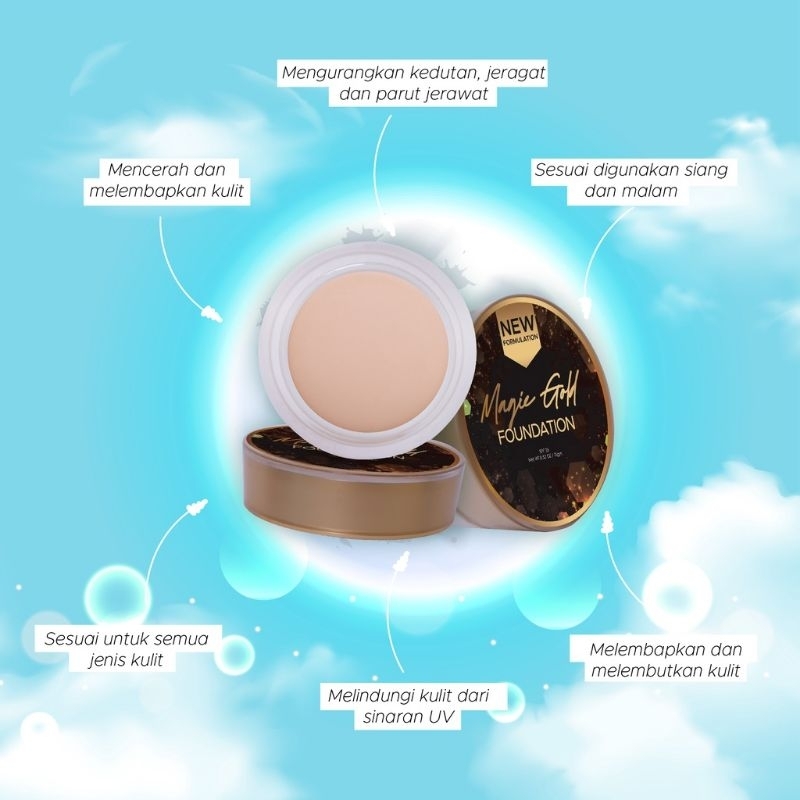 Dherbs Magic Gold Diamond Foundation | Shopee Malaysia