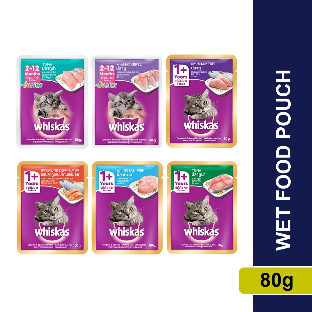 WHISKAS Wet Cat Food Pouch 80G | Shopee Malaysia