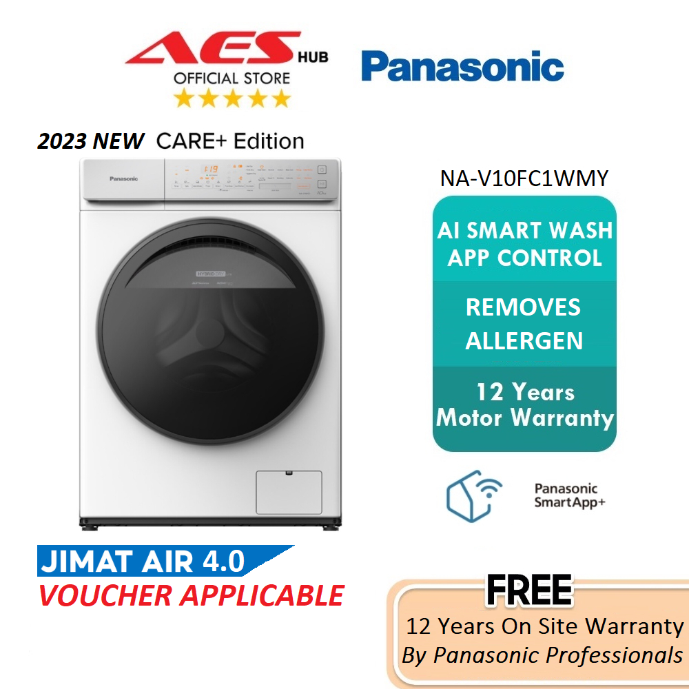 JIMAT 4.0 Panasonic 10KG Smart Front Load Washing Machine ECONAVI ...