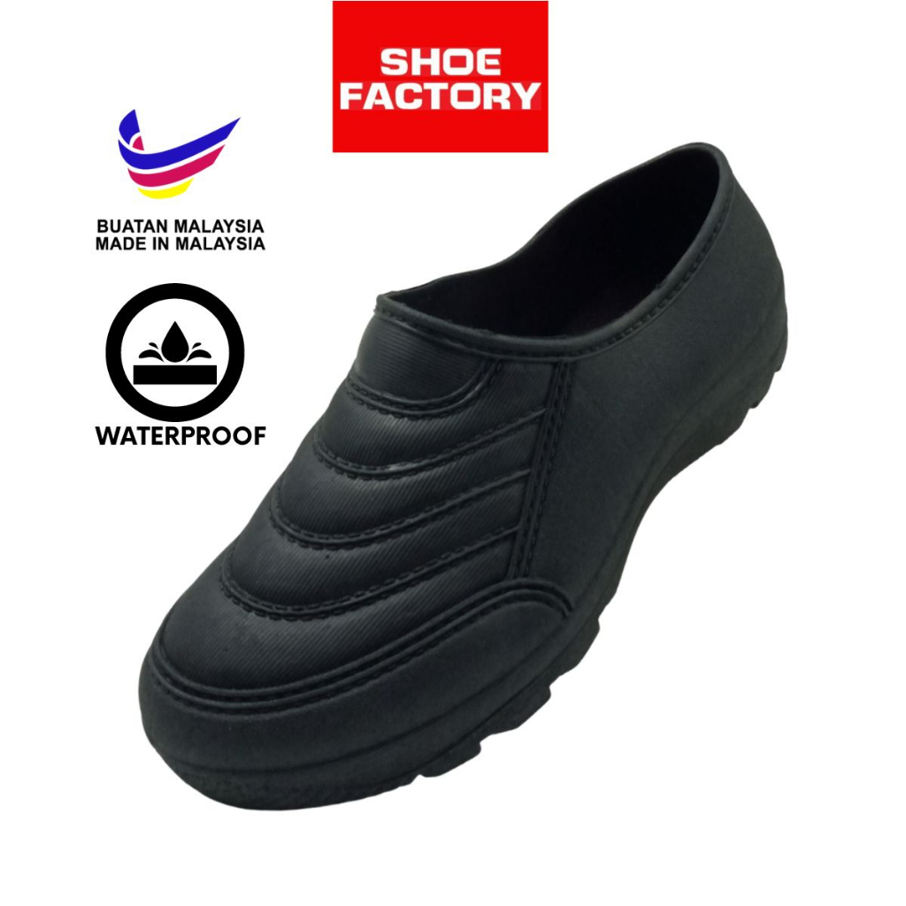 Gajah King (Made in Malaysia) Black PVC Rubber Labour Shoes Kasut Getah ...