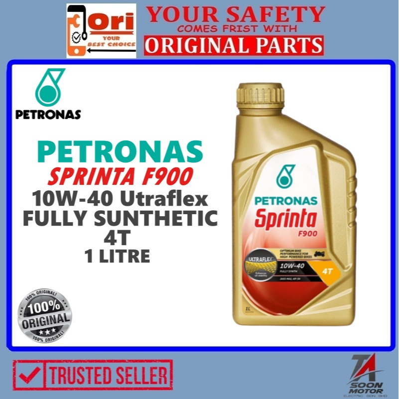 PETRONAS SPRINTA F900 4T 10W-40 FULLY SYNTHETIC ENGINE OIL 1L / 4 ...