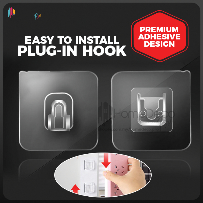 Heavy Duty Double Sided Adhesive Wall Hooks Utility Hooks Self Adhesive ...
