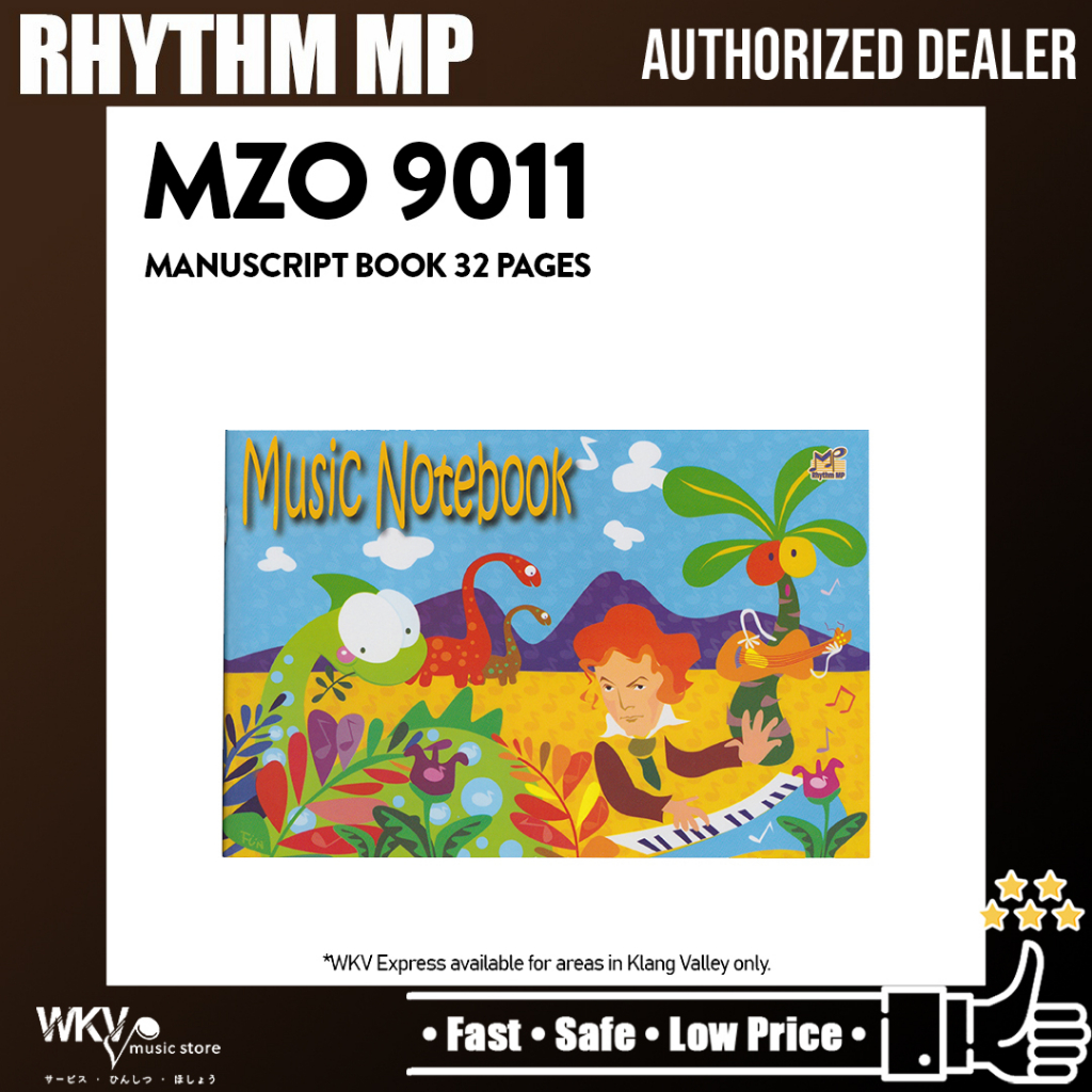 Rhythm MP Children’s Music Manuscript Book 32 Pages (MZO9011 / MZO-9011 ...