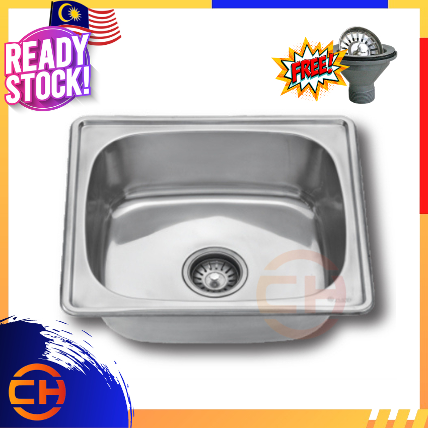 Single bowl sink sinki dapur 48cm x 44cm | Shopee Malaysia