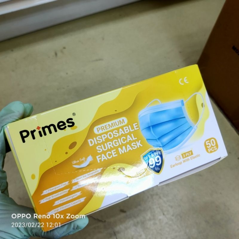 PRIMES PREMIUM DISPOSABLE SURGICAL FACEMASK (3PLY/4PLY) | Shopee Malaysia