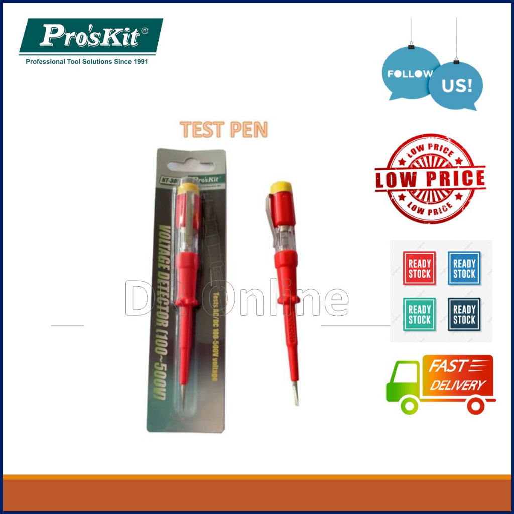 Proskit test pen ~AC/DC 100/500V | Shopee Malaysia