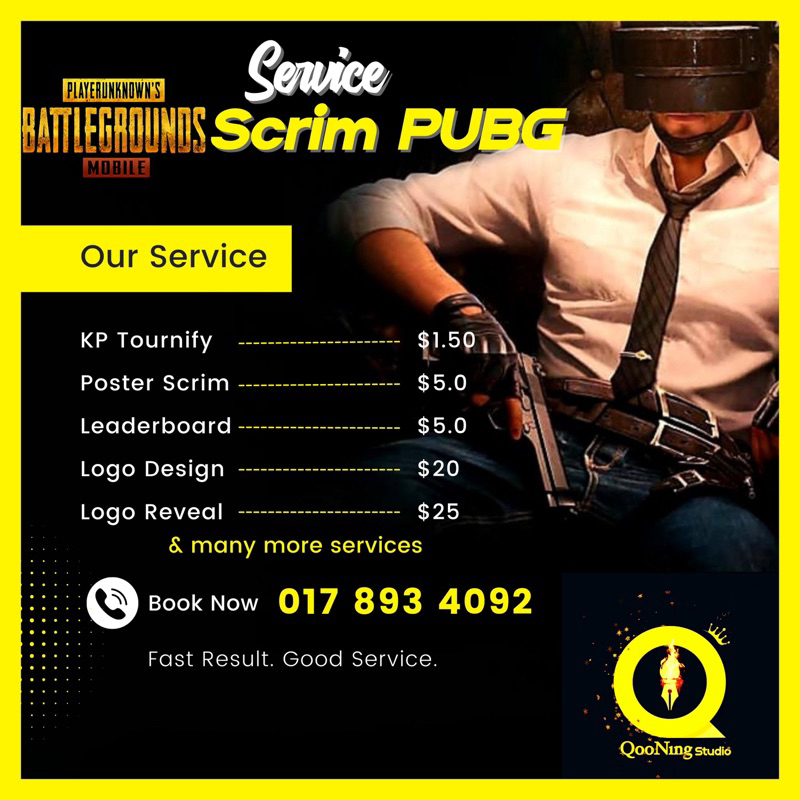 Servis Design PUBG | Book Scrim | Kira Point Tournify | Logo Esport ...