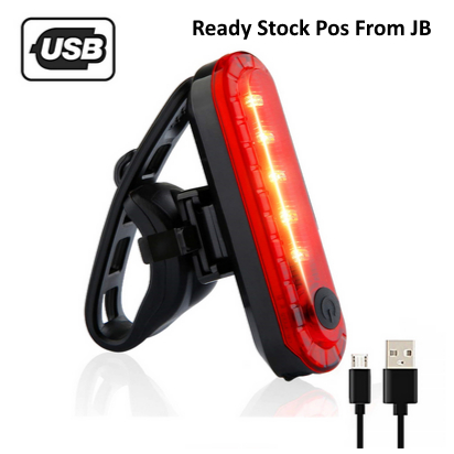 Bike Powerful Rechargeable COB LED USB Mountain Bicycle Tail Light ...