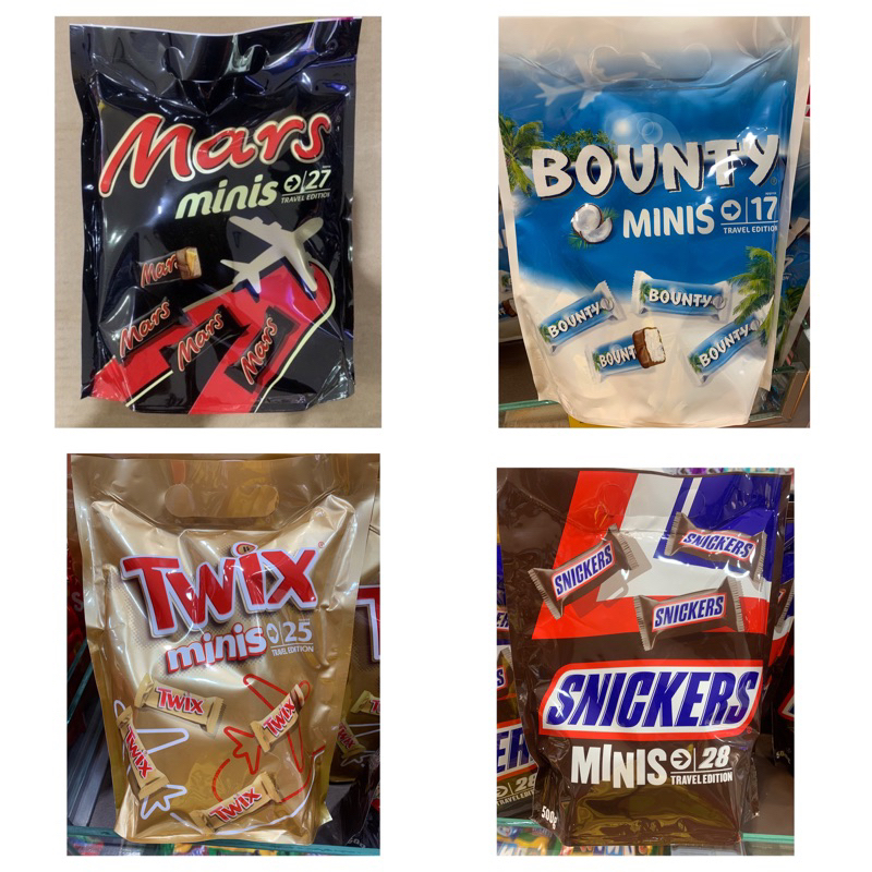 Bounty / Twix / Snickers / Mars Minis 500g Travel Edition. | Shopee ...